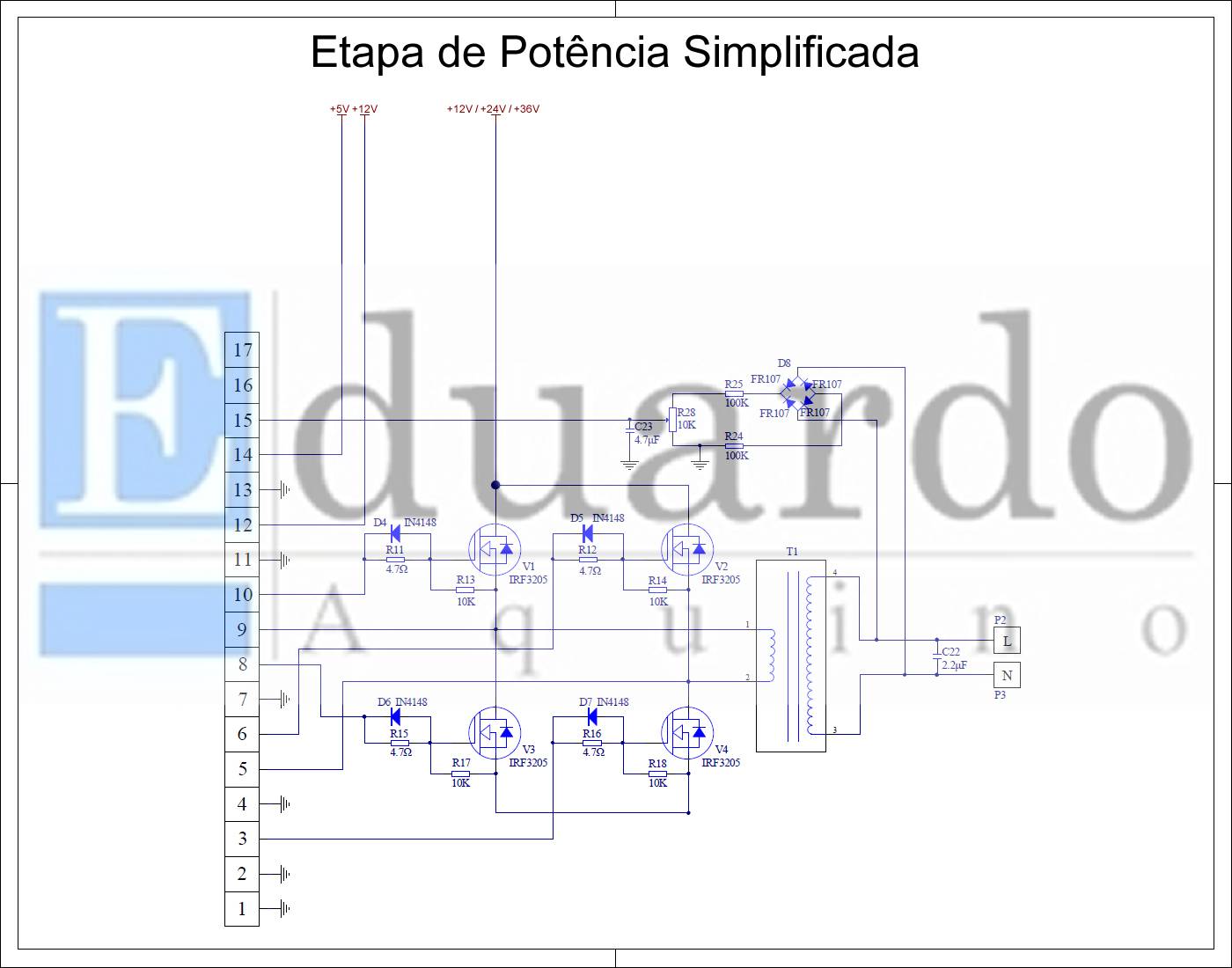 Monte um Inversor de Tensão de Onda Senoidal Pura Passo a Passo
